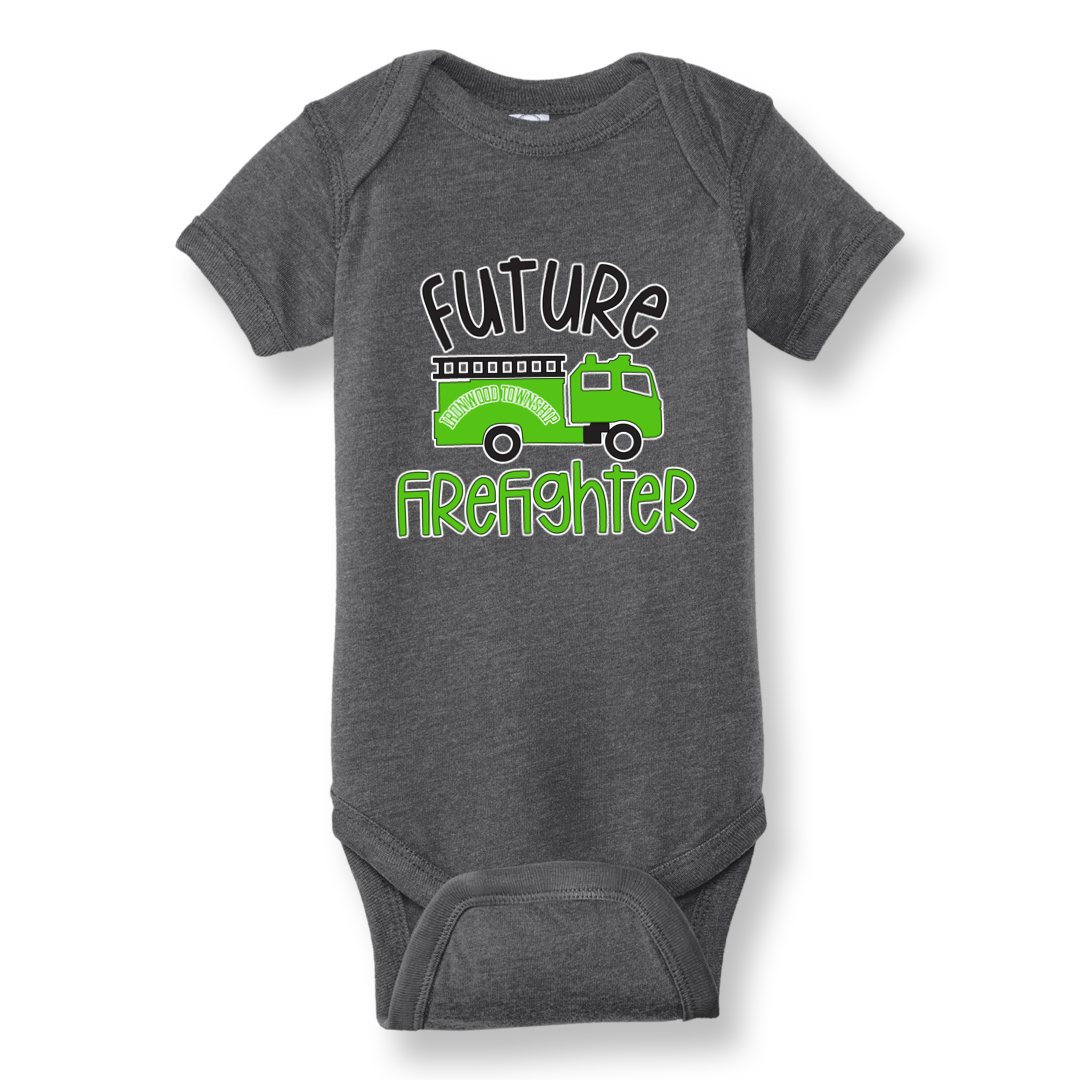 Charcoal Short-Sleeve Future Firefighter Onsie – Spark Designs